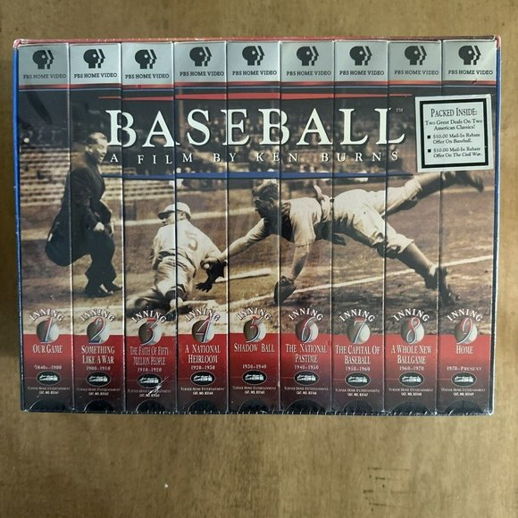 Media | Baseball A Film By Ken Burns Nine Inning Boxed Set Vhs 1997 ...